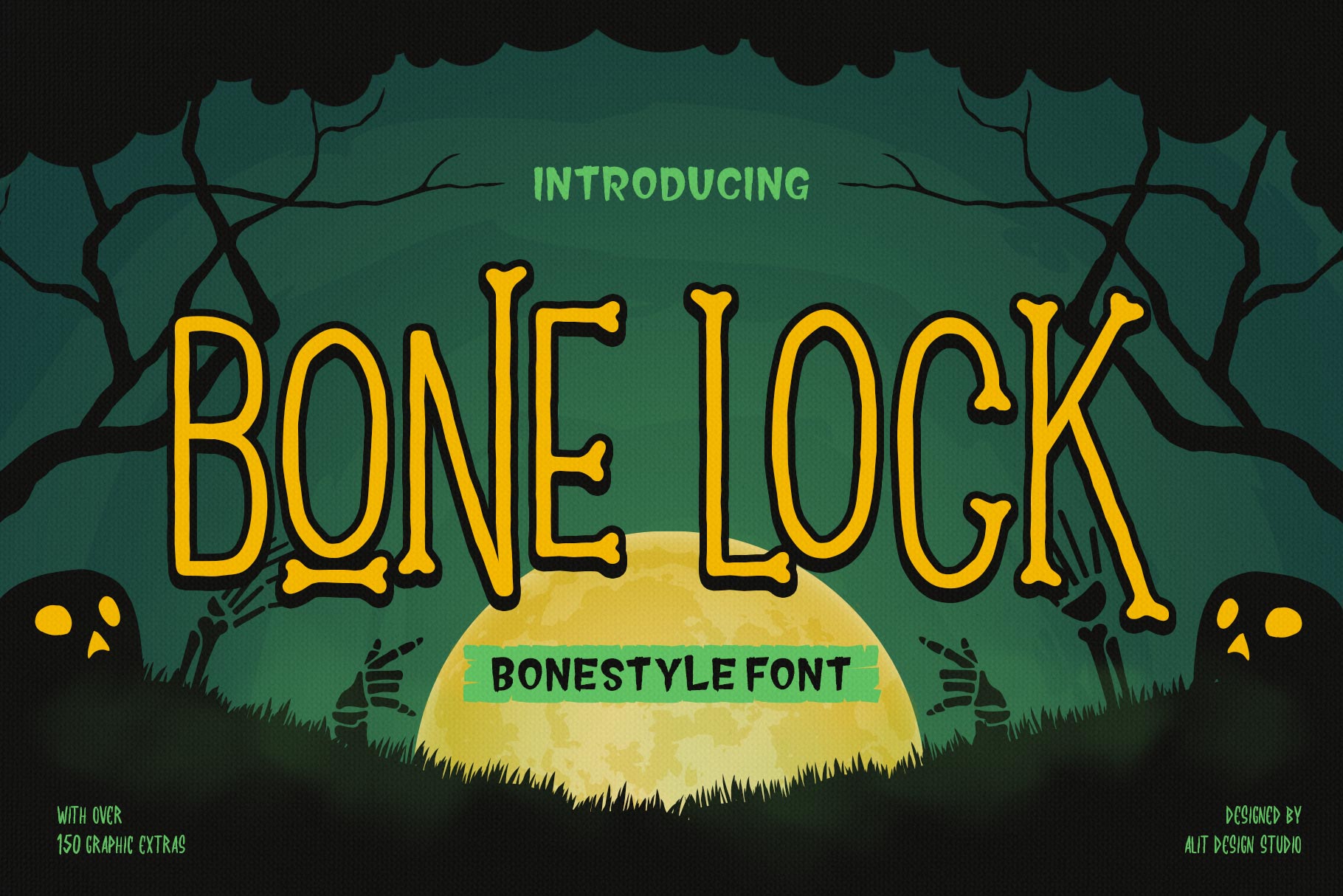 Bone Lock Halloween Font