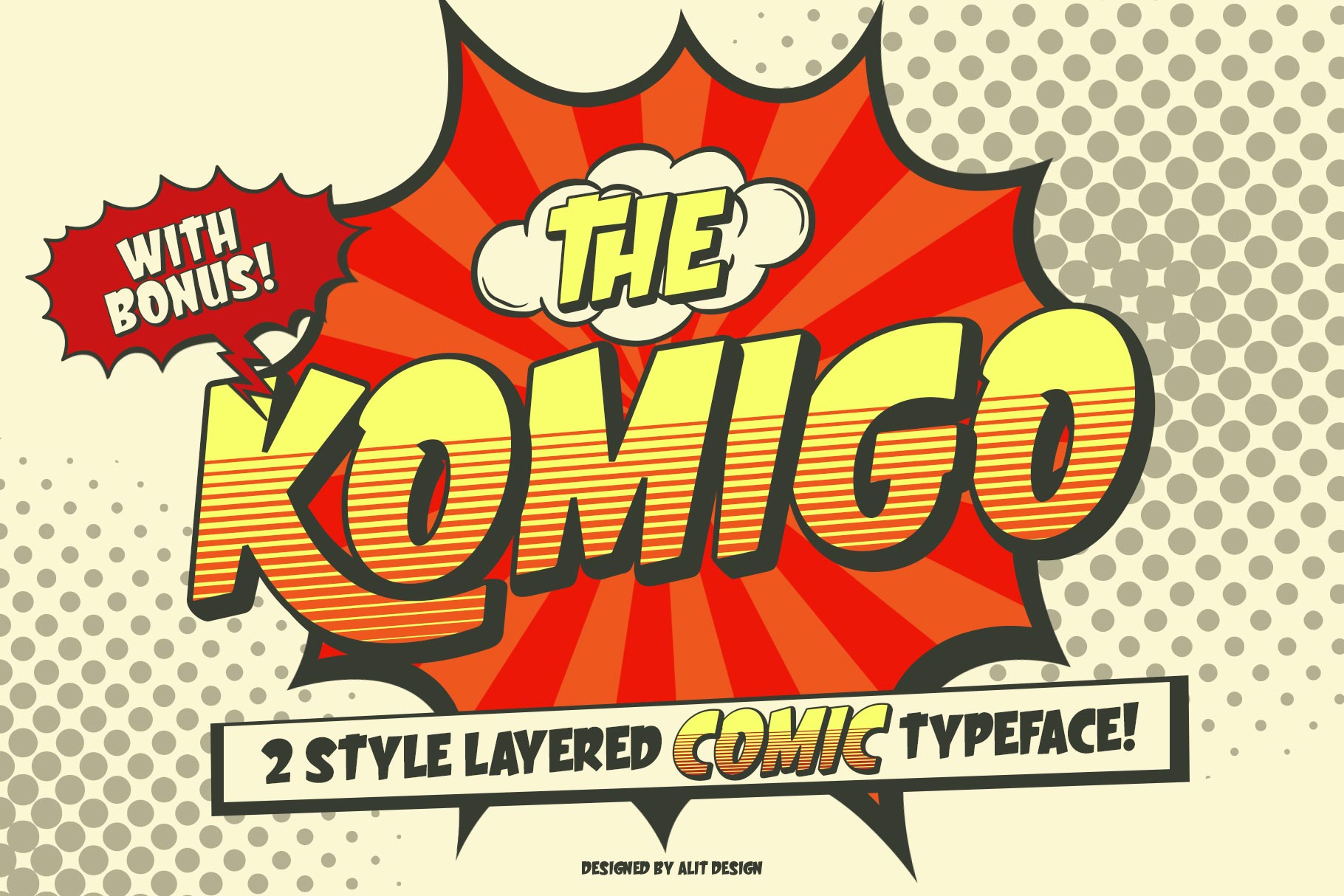 Komigo Layered Comic Typeface
