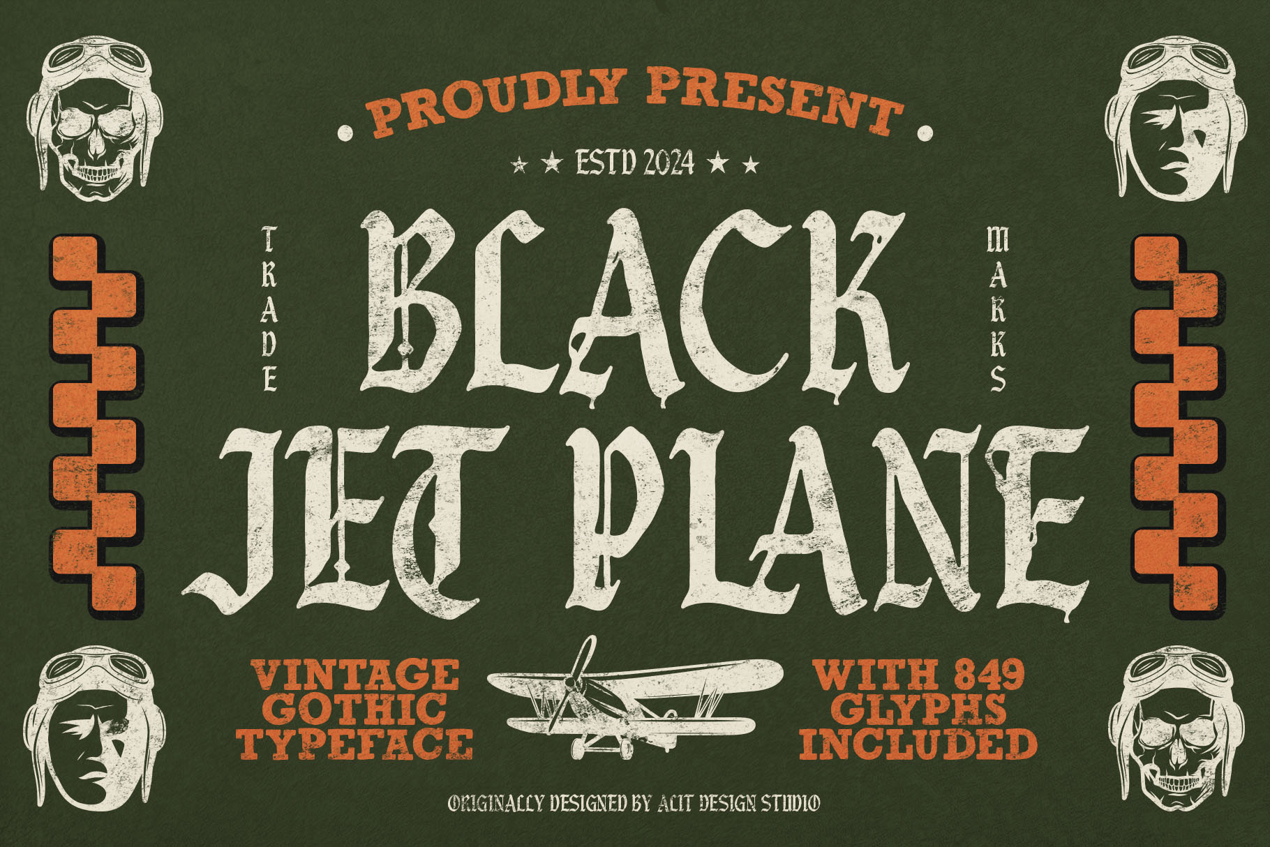 Black Jet Plane Typeface