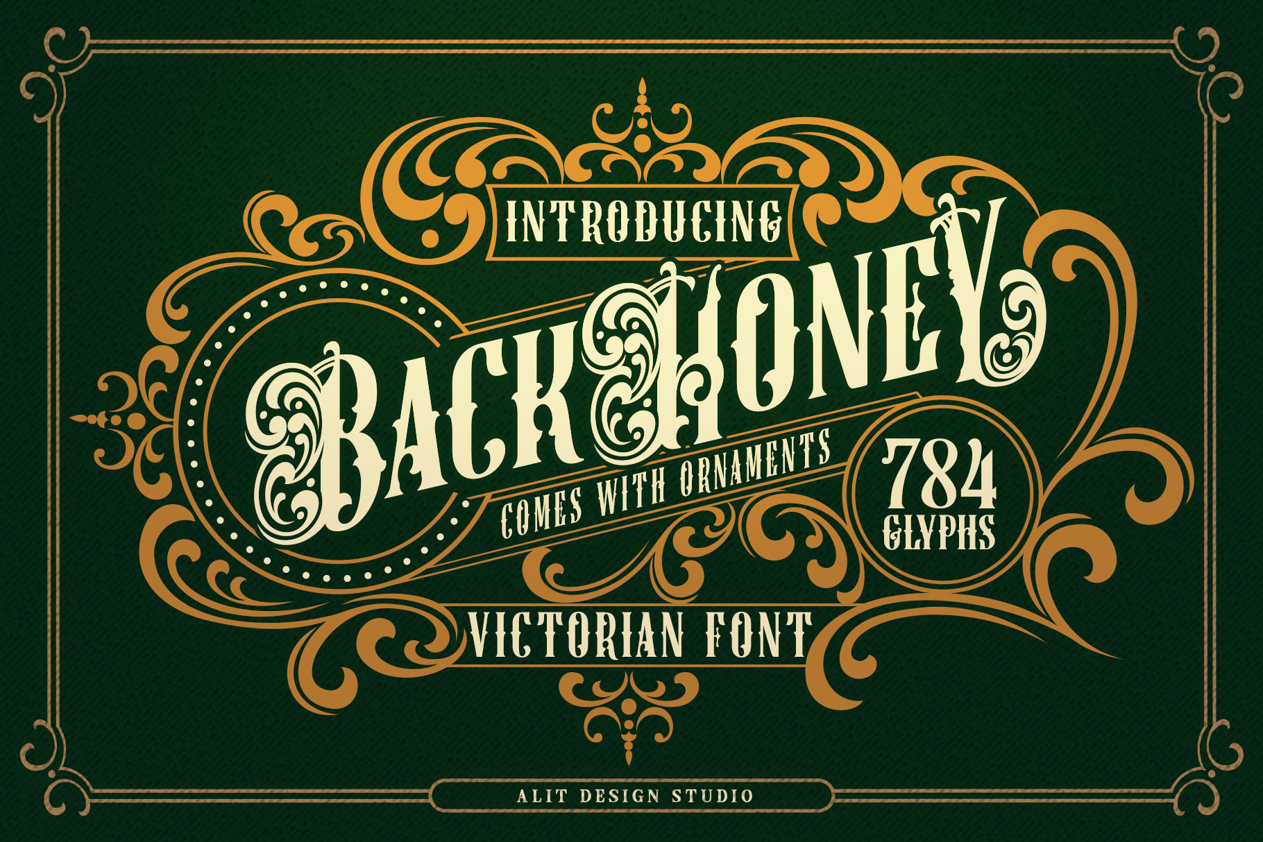 Back Honey Victorian Font