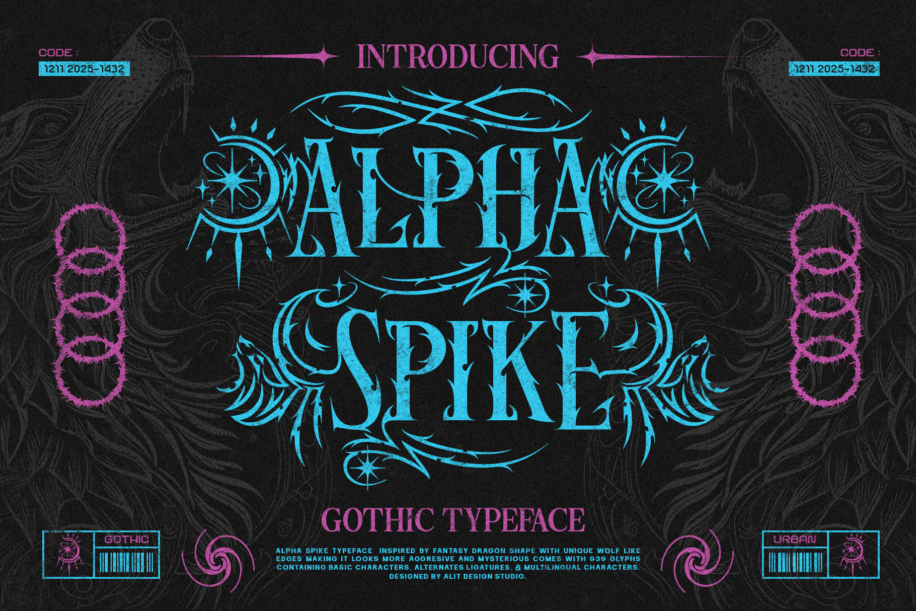 Alpha Spike Typeface